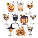 Halloween Cocktails Clipart Watercolor, Halloween Drinks Clipart ...