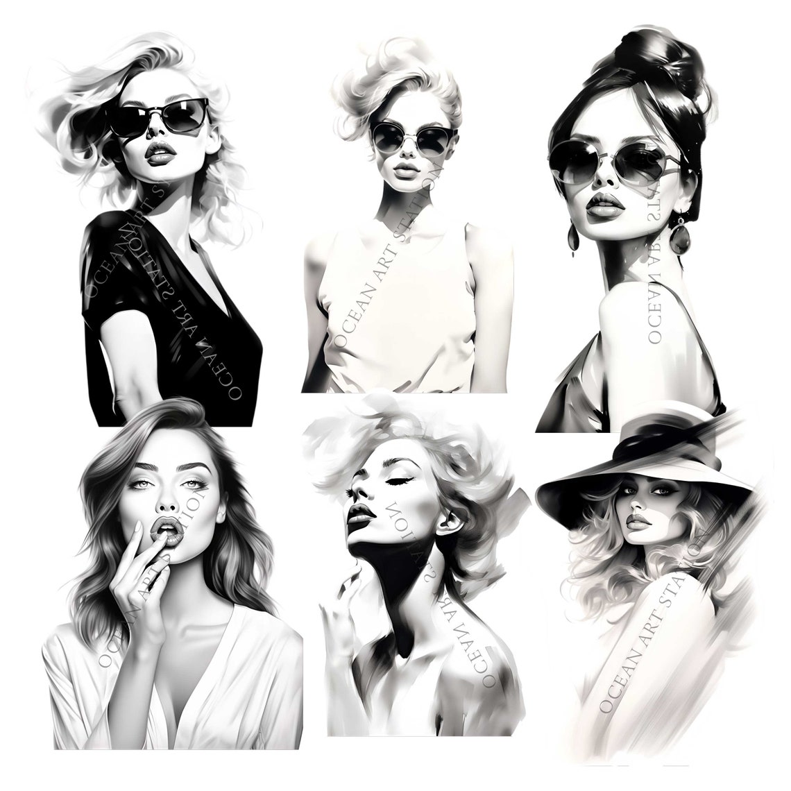 Fashion Clipart, Glamour Clipart, Fashion Model Girls Clipart ...