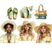 Summer Vacation Clipart, Pool Party Clipart, Beach Girls Clipart ...
