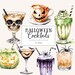 Halloween Cocktails Clipart Watercolor, Halloween Drinks Clipart ...