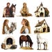 Medieval Clipart Watercolor, Medieval People, Mid Century Clipart ...
