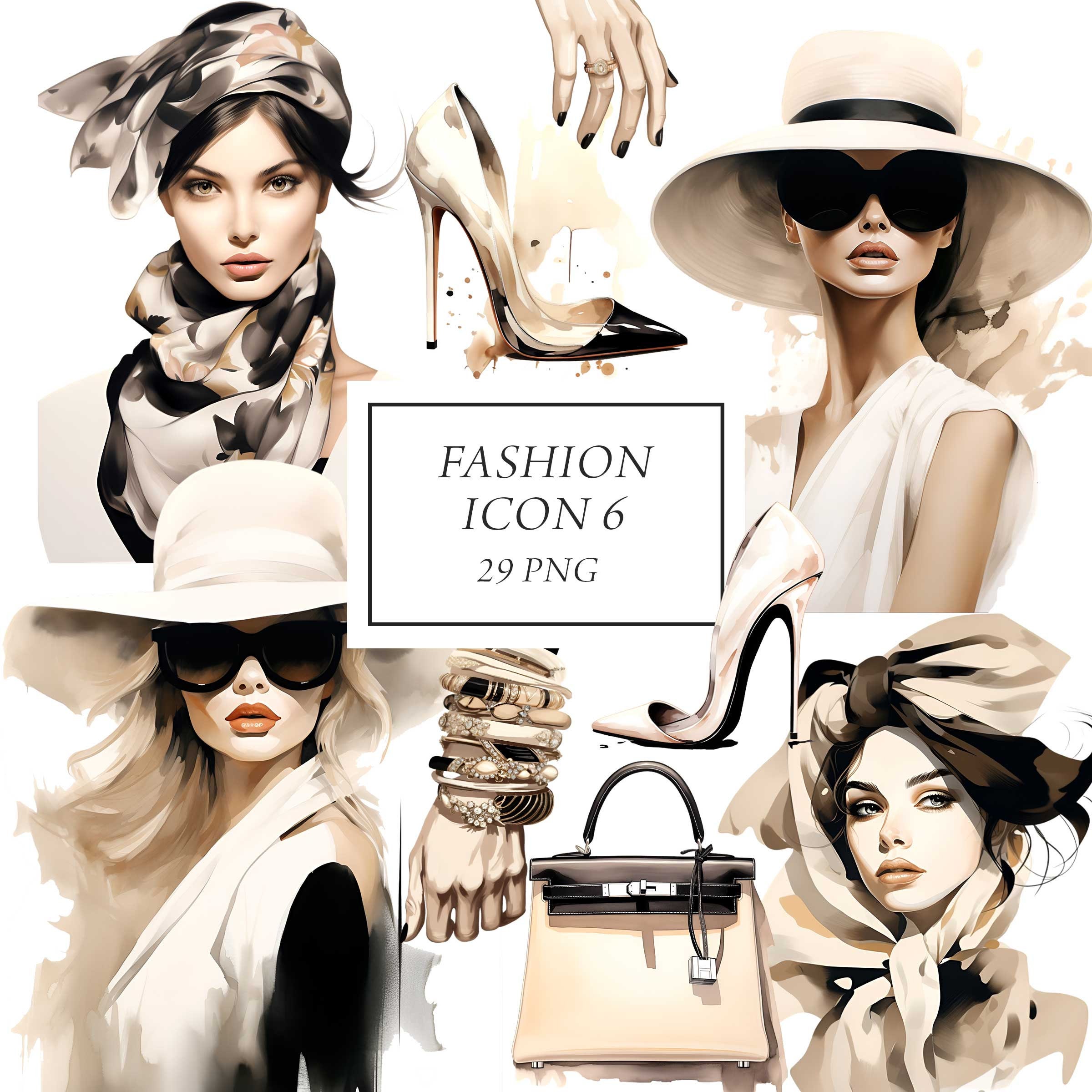 Fashion Girls Clipart, Fashion Model, Boss Babe Clipart Png, Glamour ...