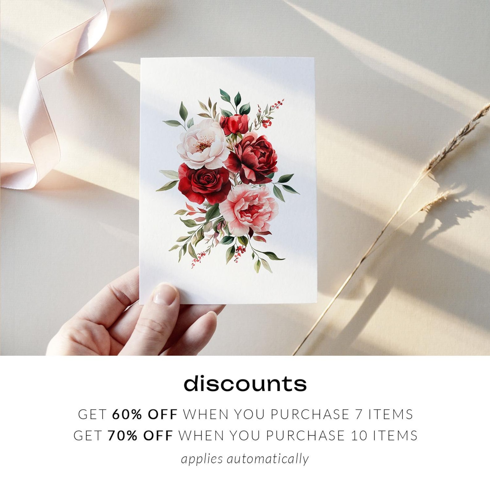 Red Floral Clipart, Red and Pink Bouquets, Boho Red Wedding Clipart ...