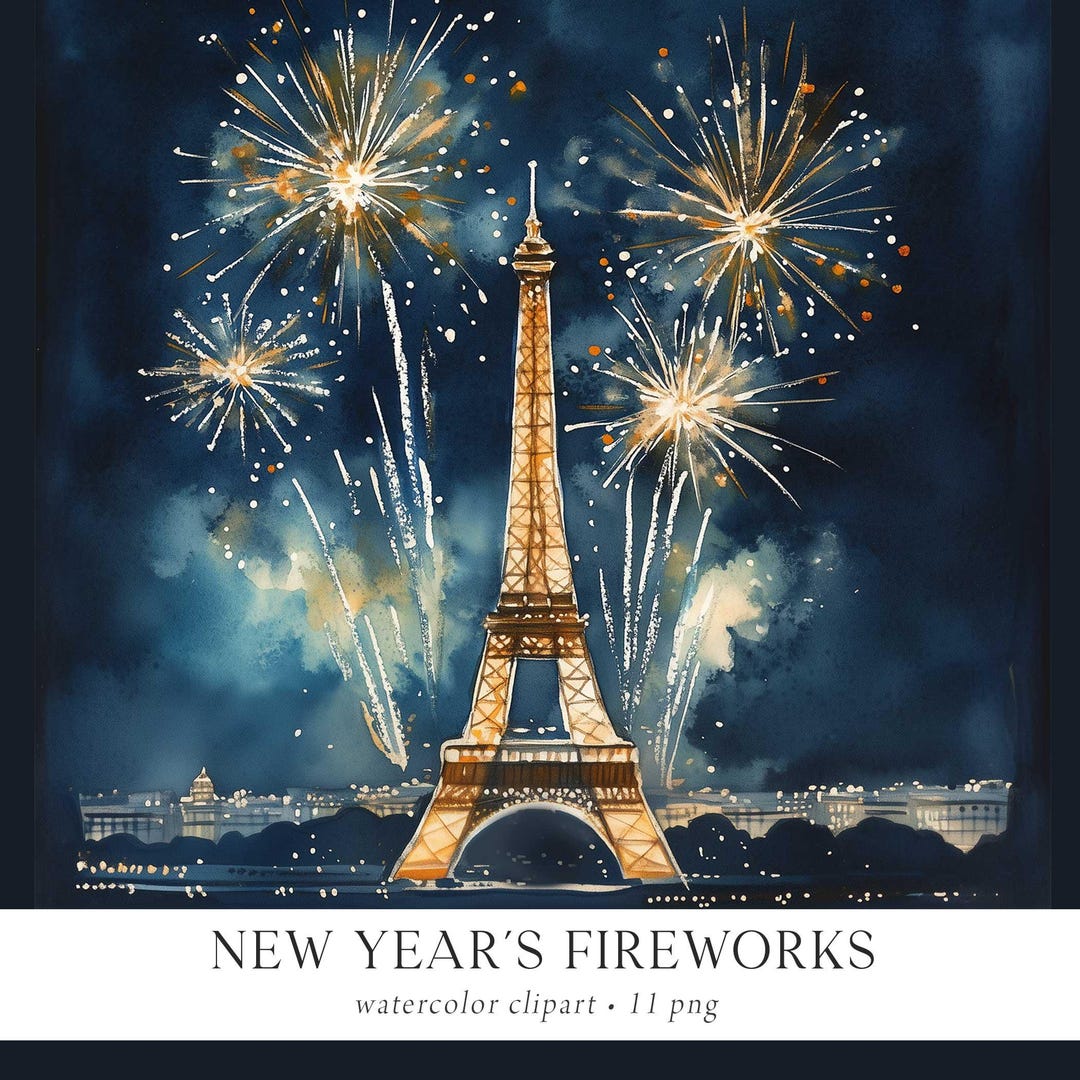 New Years Clipart , New Year Fireworks Clipart, Commercial Use ...