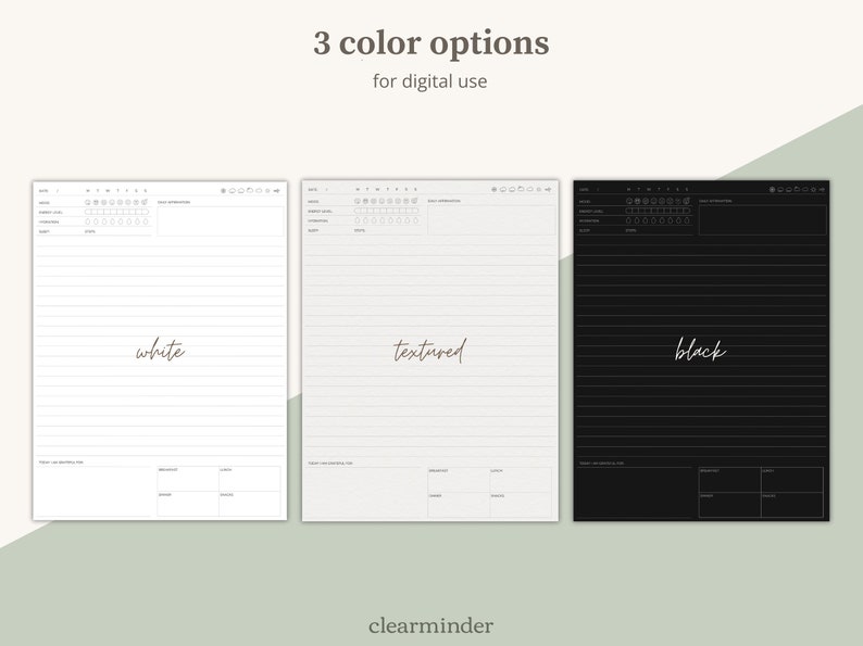 Daily Journal Page, Digital Diary Template, Printable A4 / US Letter ...