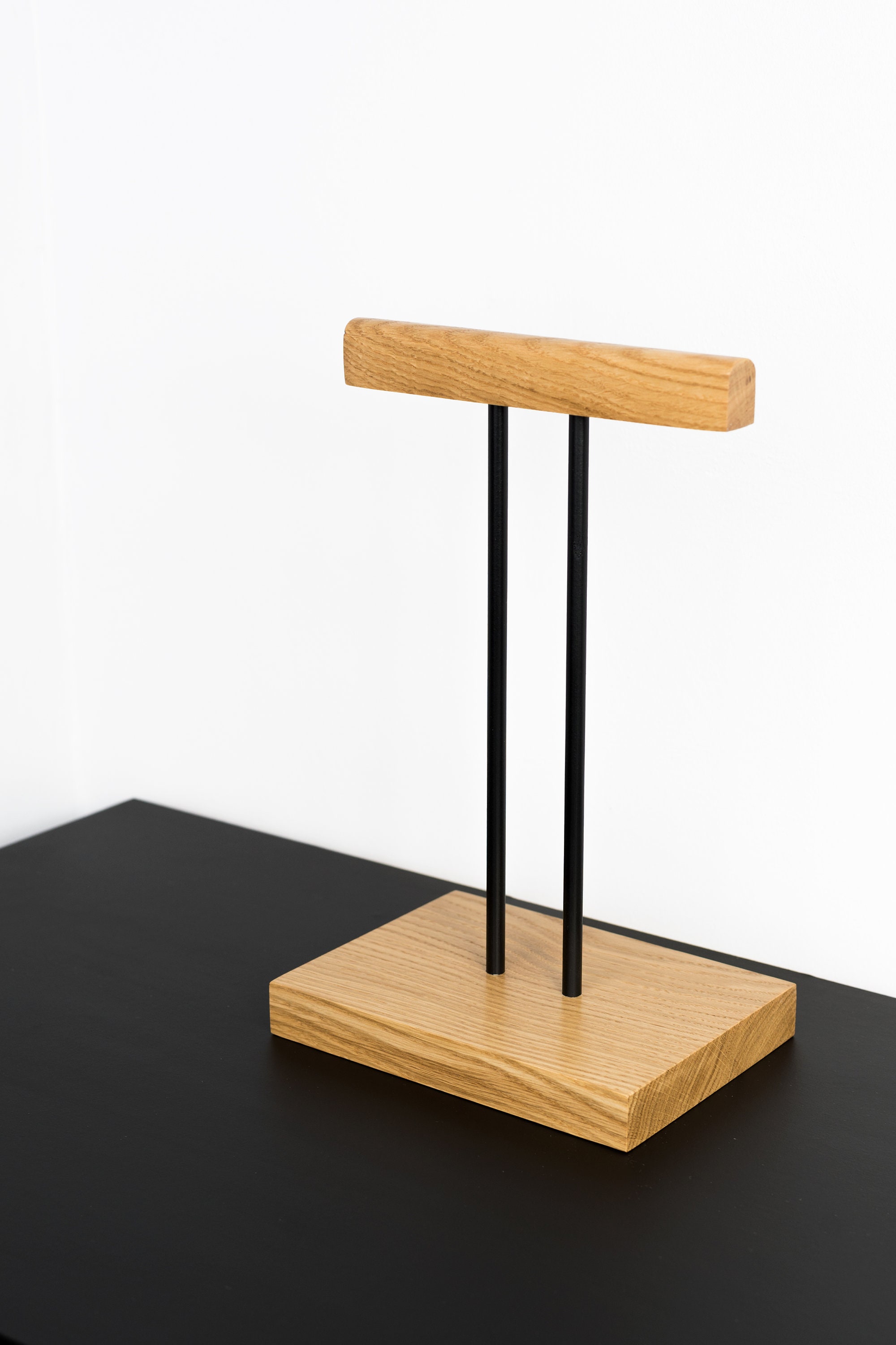 Contemporary Double Headphone Stand Made of Solid White Oak by M-ski - Etsy
