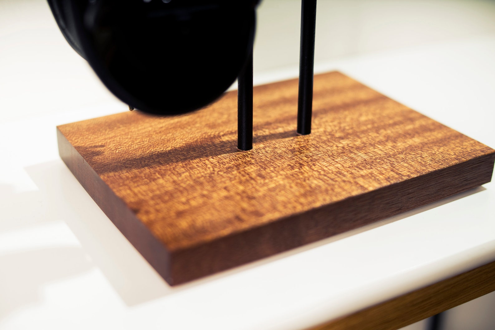 Contemporary Solid Mahogany Double Headphone Stand by M-ski - Etsy