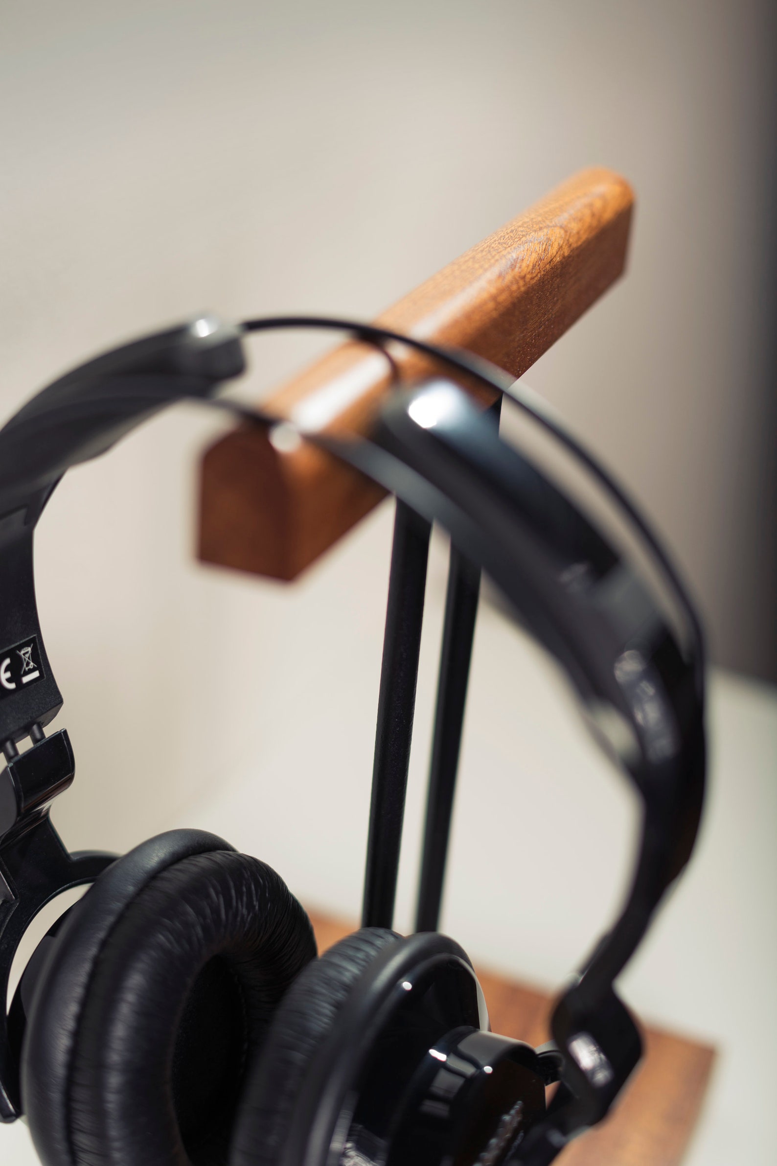 Contemporary Solid Mahogany Double Headphone Stand by M-ski - Etsy