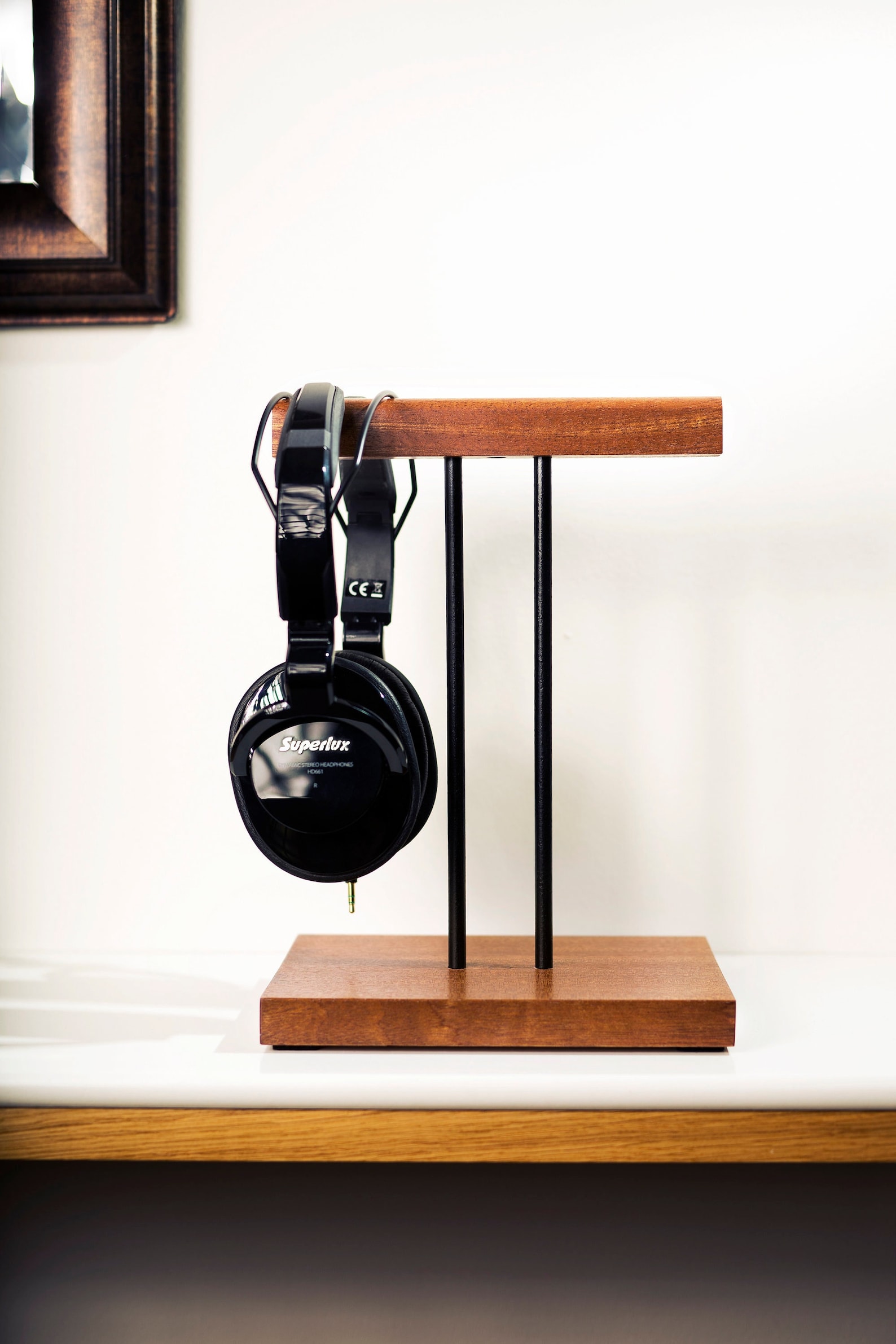 Contemporary Solid Mahogany Double Headphone Stand by M-ski - Etsy