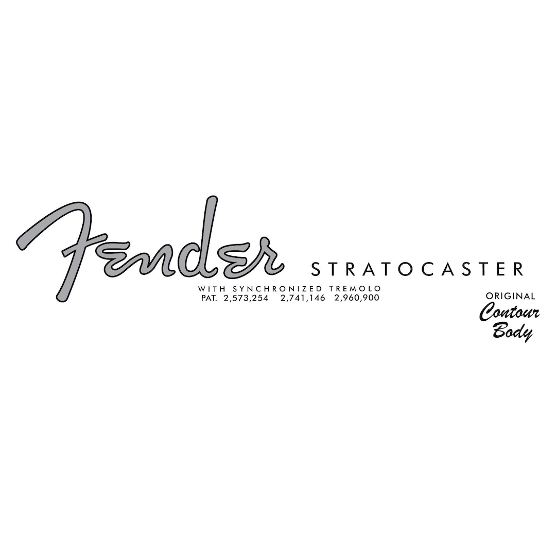 2-pack Stratocaster Decal 50s 60s 70s Fender Style Ultra-hi-res NEW Non ...