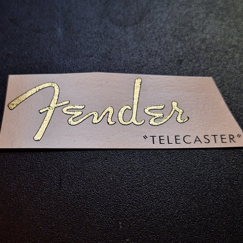 Telecaster 50s Headstock Decal Waterslide Metallic Spaghetti Logo NEW ...