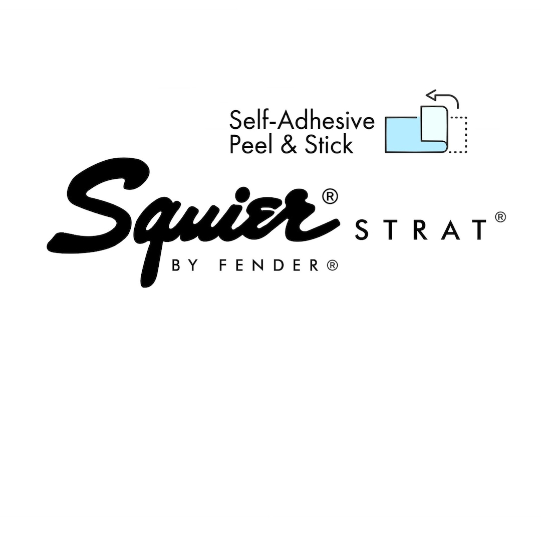 Squier Strat Bullet Strat by Fender Black Headstock Sticker Adhesive ...