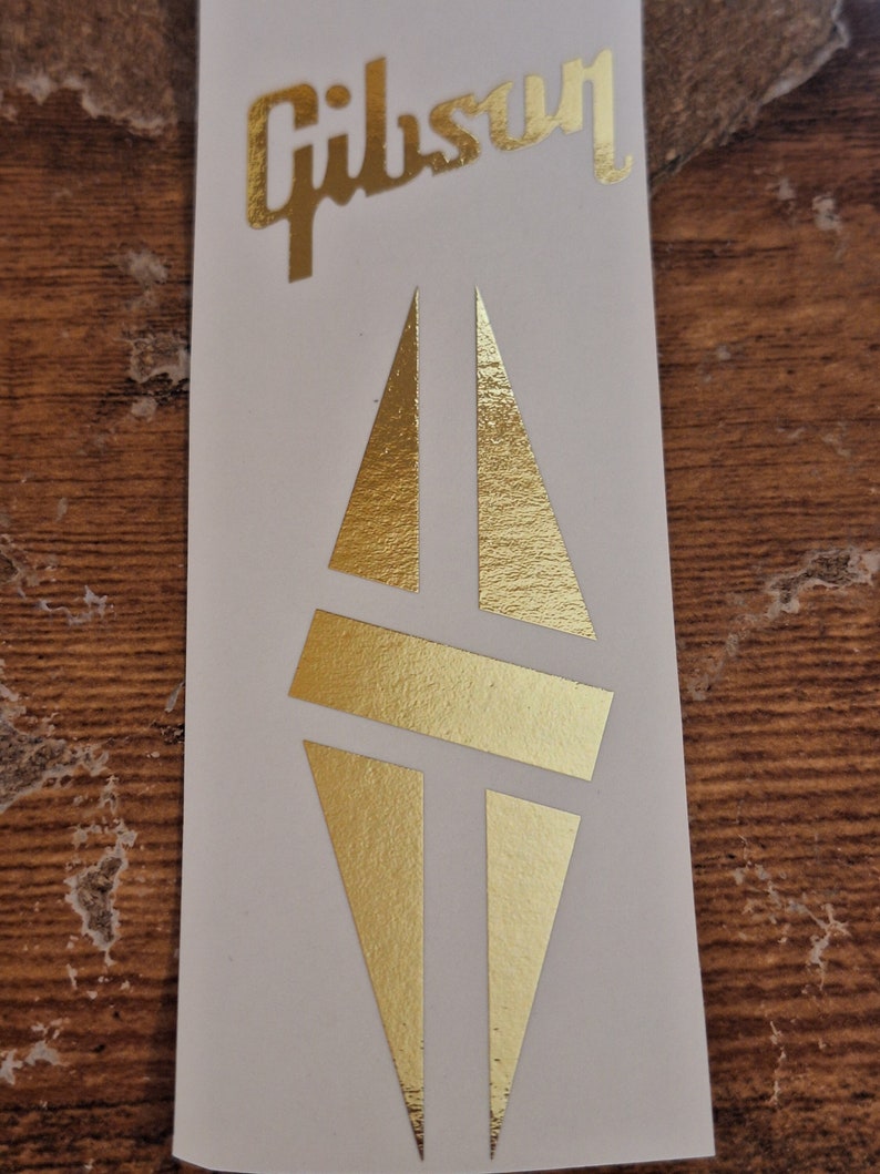 Gibson Les Paul Diamond Headstock Decal Waterslide Guitars Solid Gold ...