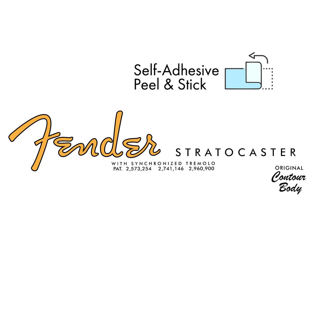 2-pack Stratocaster Decal 50s Sticker Self-adhesive Custom Shop Ultra ...