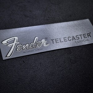 2-pack Fender Telecaster Custom Blemish Waterslide Decal Metallic Ultra ...