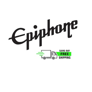 2-pack Epiphone Headstock Decals for Guitars Solid Gold Silver Black ...