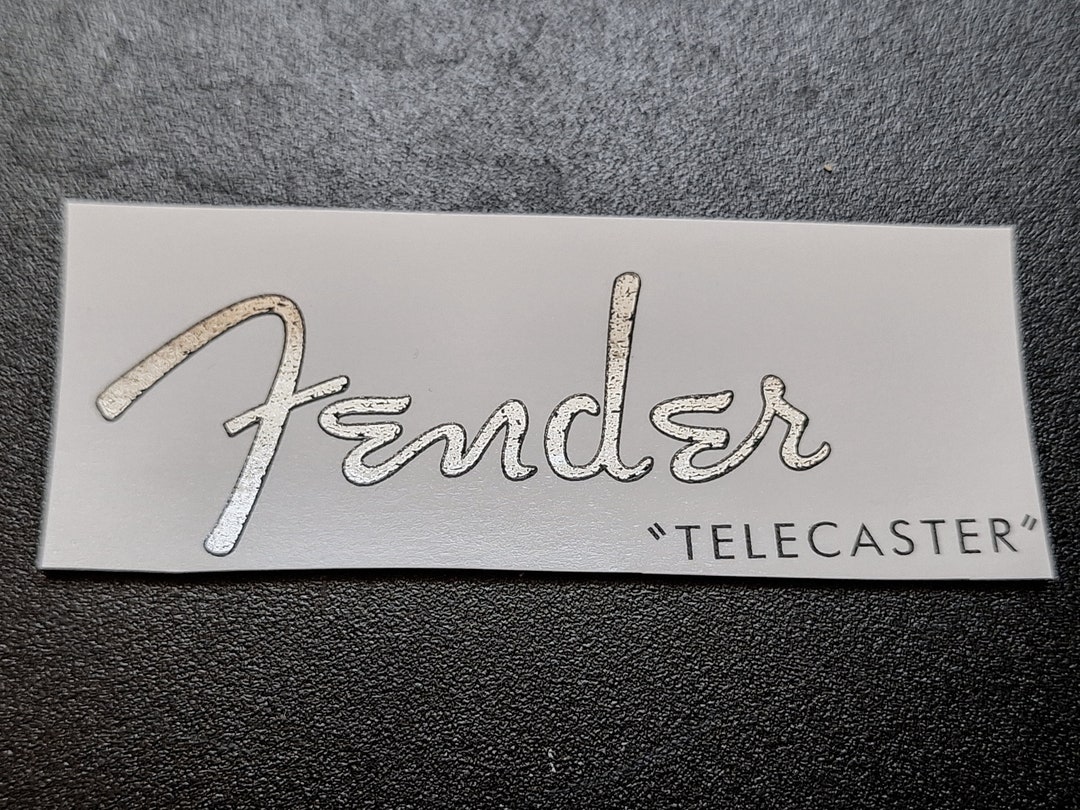 Telecaster 50s Headstock Decal Waterslide Metallic Spaghetti Logo NEW ...