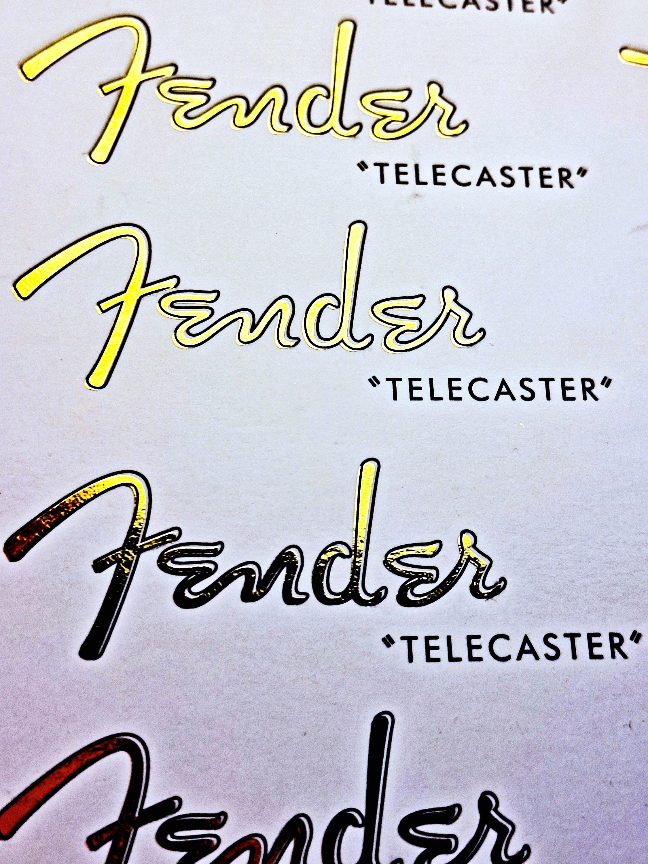 2-pack Fender Telecaster Custom Waterslide Decal Ultra-hi-res 70s ...