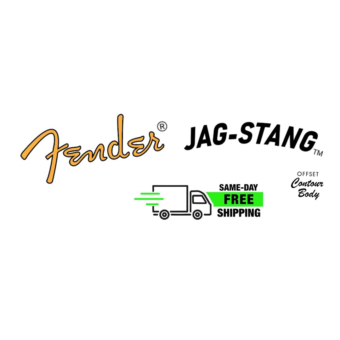 2-pack Jag-stang Headstock Decal 70s Ultra-hi-res Fender Vintage Style ...