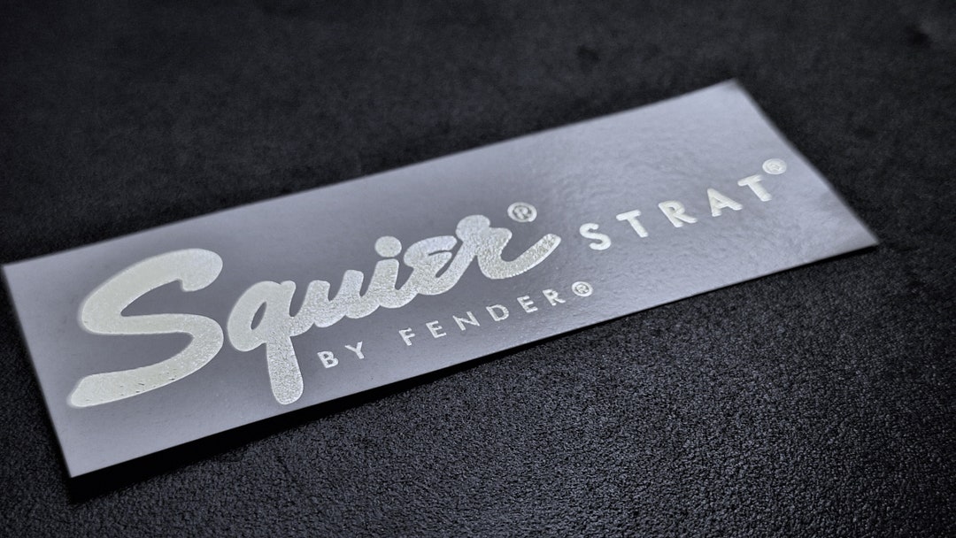 2-pack Squier Strat by Fender Gold Silver Black Headstock Waterslide ...