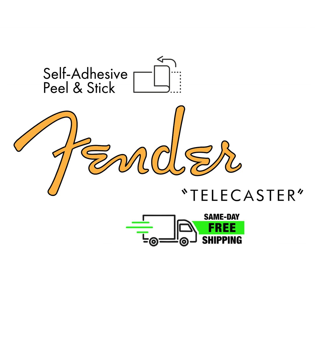 Peel & Stick Telecaster Decal 50s Fender Style Ultra-hi-res NEW Non ...