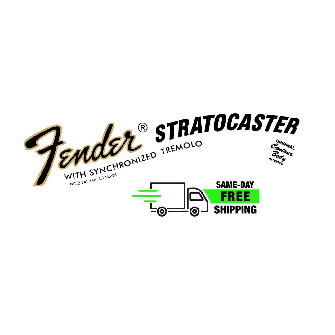 2-pack Stratocaster Decal 50s 70s Ultra-hi-res Fender Style NEW ...