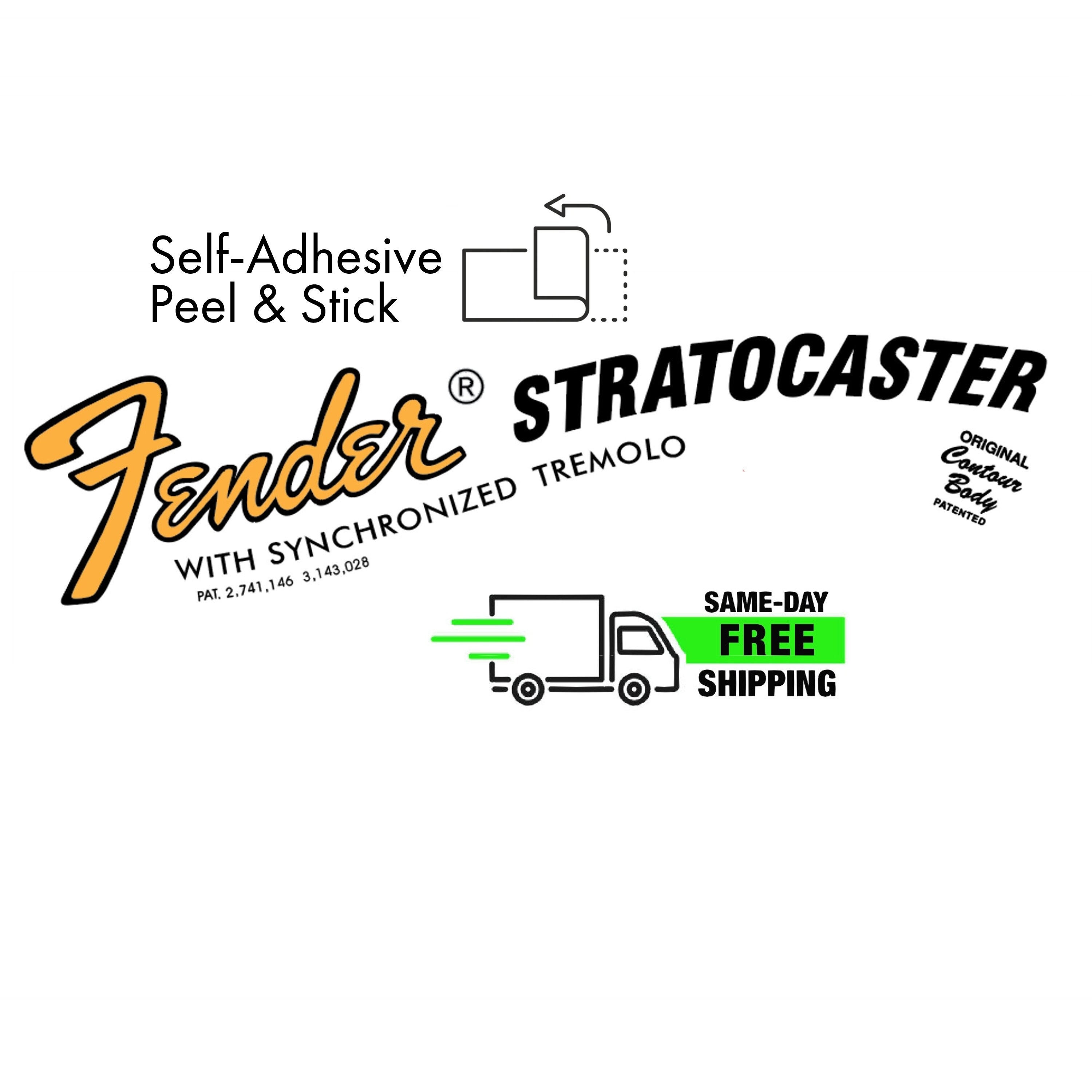 Strat Decal Peel & Stick 50s 60s 70s Fender Style Ultra-hi-res NEW Non ...