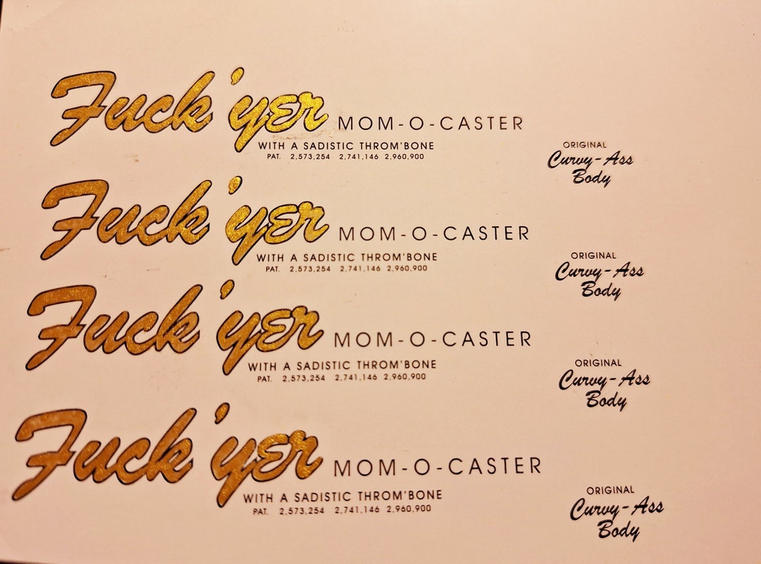 2-PACK Meme Strat Decal fck Yer Mom-o-caster Metallic 70s Strat - Etsy
