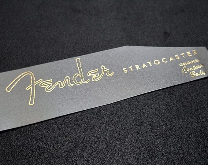 2-pack Stratocaster 50s Headstock Decal Waterslide Solid Gold Silver ...