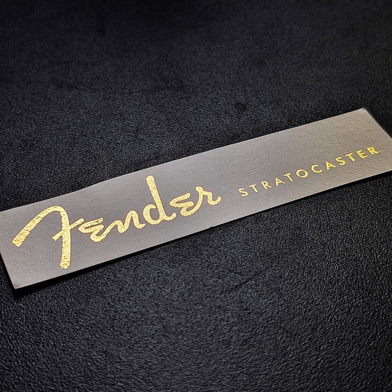2-pack Stratocaster 50s Headstock Decal Waterslide Solid Gold Silver ...