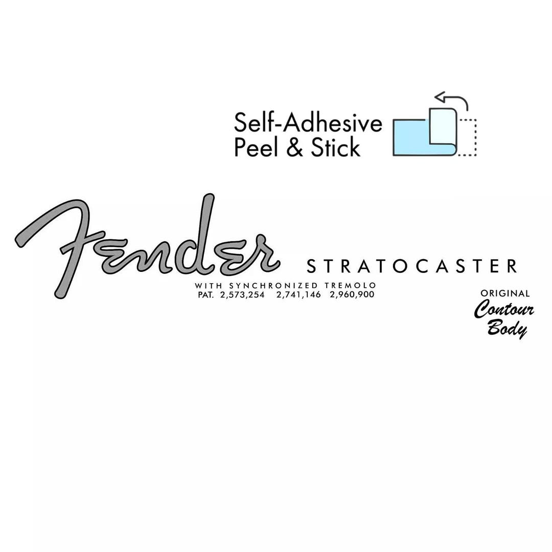 Strat Decal Peel & Stick 50s 60s 70s Fender Style Ultra-hi-res NEW Non ...