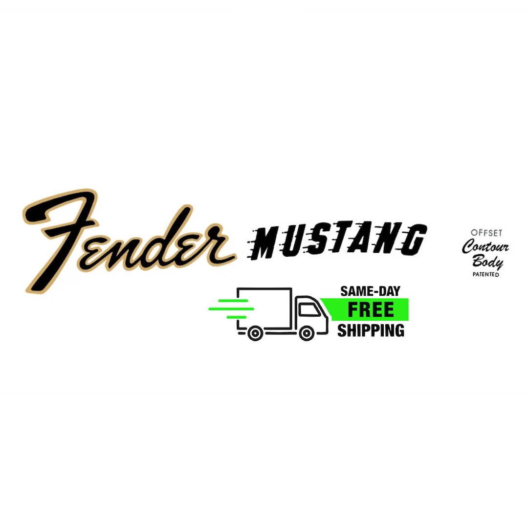 2-pack Fender Mustang Decal Waterslide Headstock Ultra-hi-res NEW Non ...