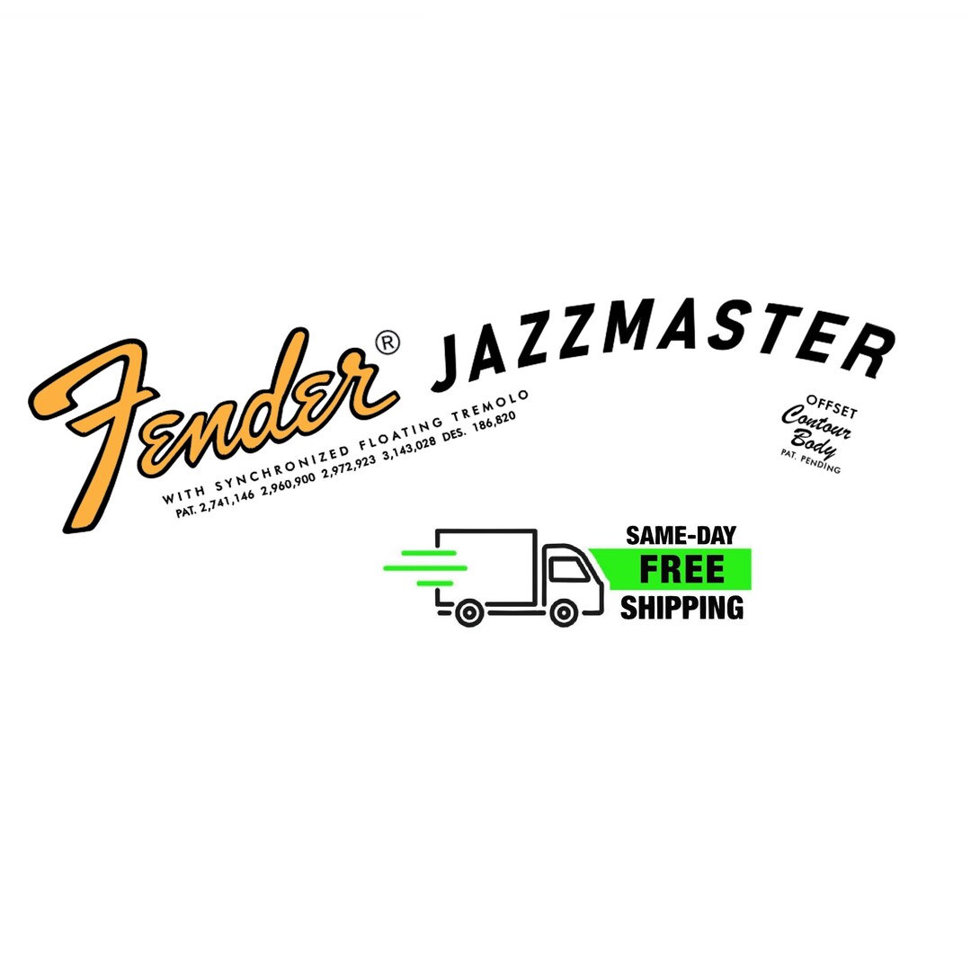2-pack Jazzmaster Headstock Decal Waterslide 70s 50s Style Ultra-hi-res ...