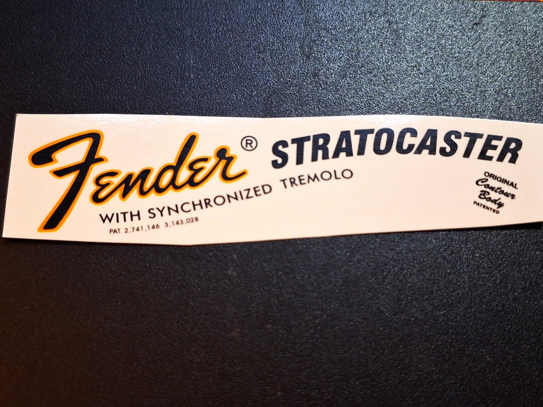 2-pack Stratocaster Decal 70s Fender Style Ultra-hi-res NEW Non ...