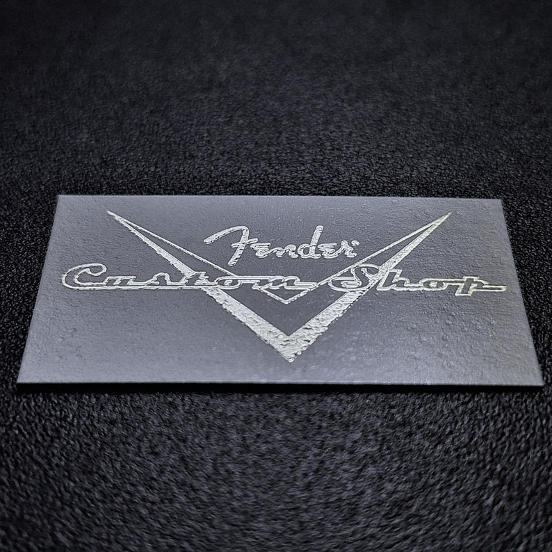 3-pack Custom Shop Headstock Decal Silver Gold Black Waterslide Ultra ...