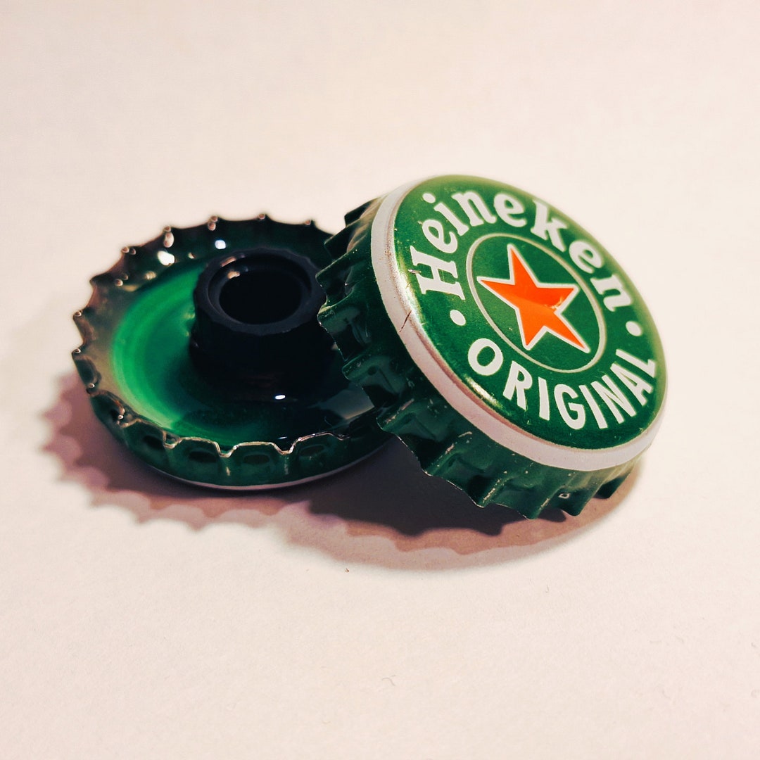 2-pack Bottle Cap Guitar Knob 6mm 18-tooth Spline Custom Heineken ...