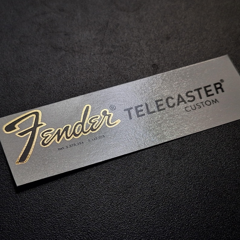 2-pack Fender Telecaster Custom Waterslide Decal Metallic Ultra-hi-res ...
