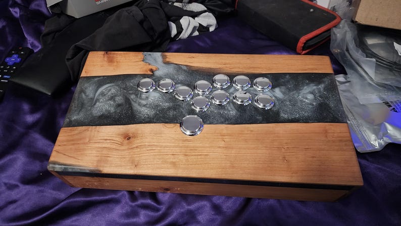 Universal Wood Resin RGB Hitbox / Leverless Fightstick Controller ...