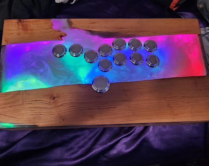 Universal Wood Resin RGB Hitbox / Leverless Fightstick Controller ...