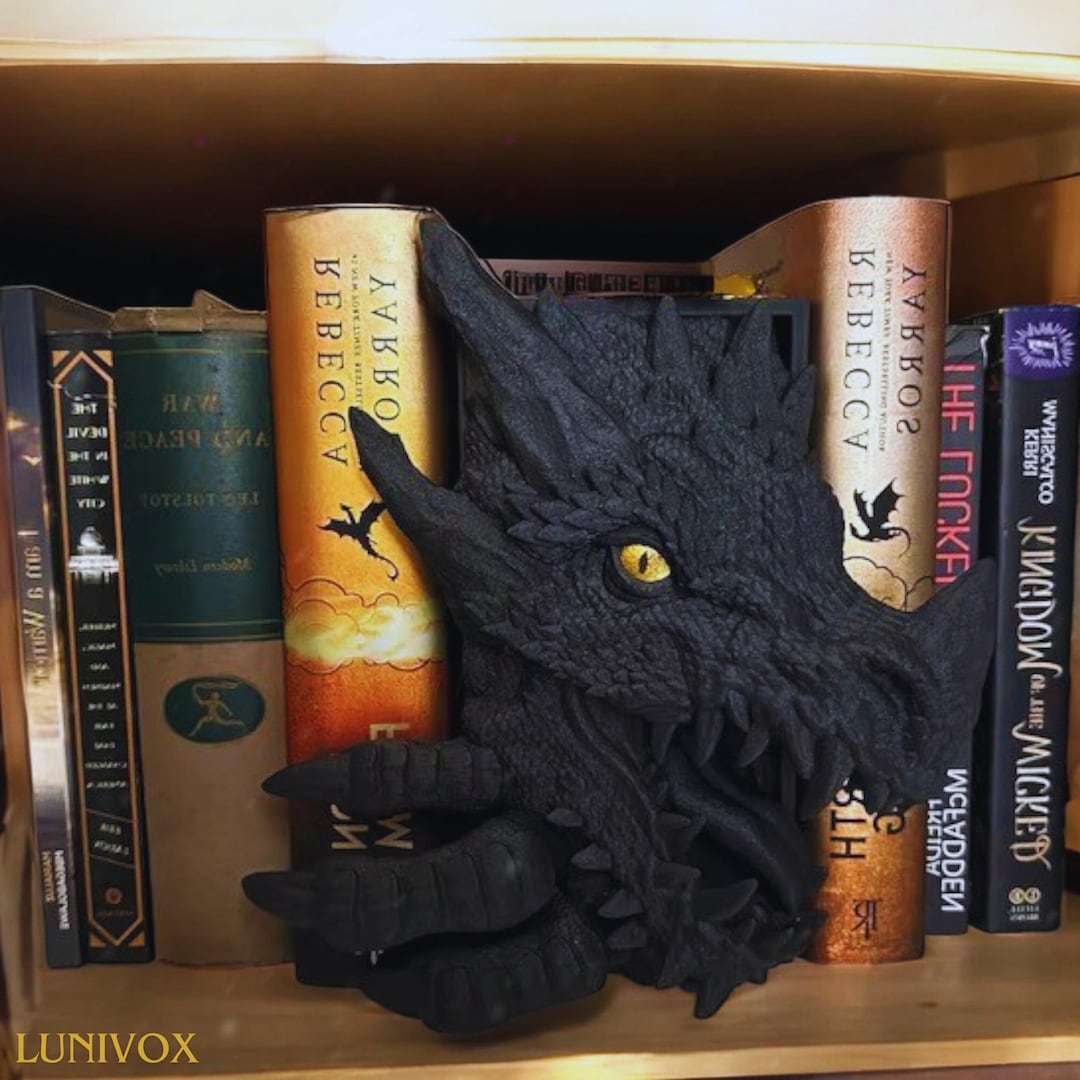 Book Nook Dragon Fourth Wing Bookshelf Decor Book Ends 3d Printed ...