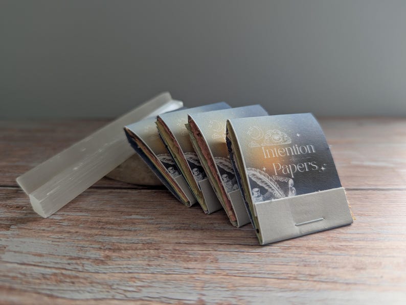 Mini-matchbook of Handmade Intention Paper: Herbal Infused Recycled ...