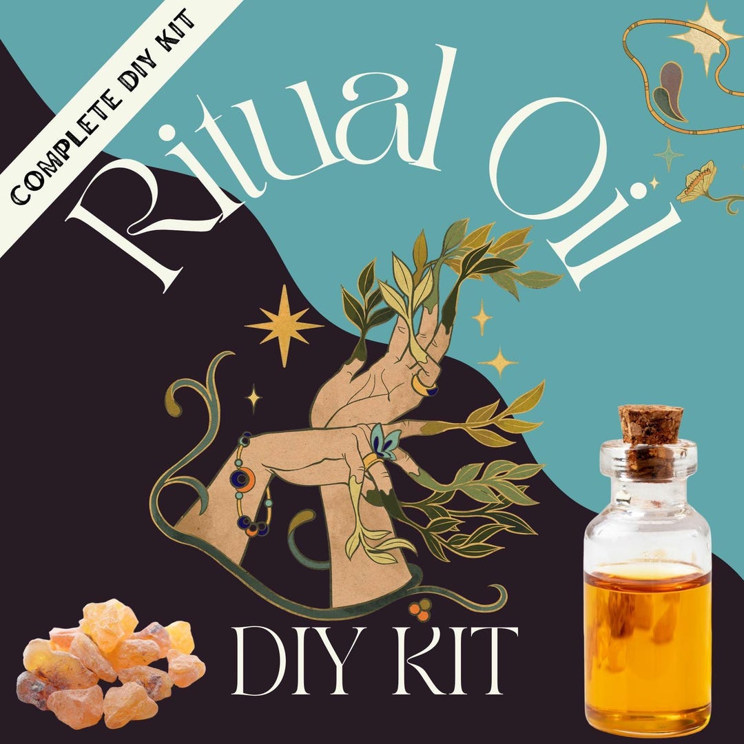 Frankincense Infused Ritual Oil DIY Kit - Witchy Gift - Infusion Kit ...