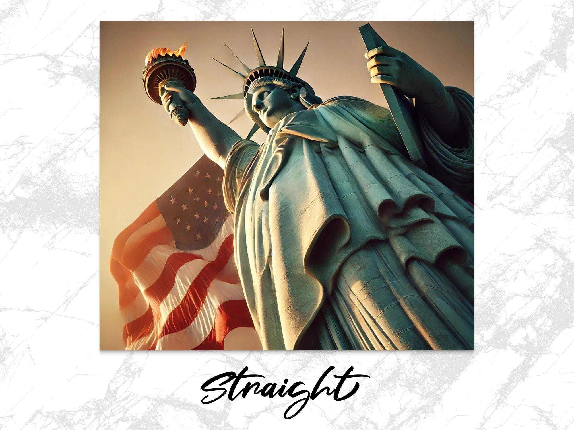 Statue of Liberty 20oz Skinny Tumbler Wraps, Patriotic Tumbler Wraps ...