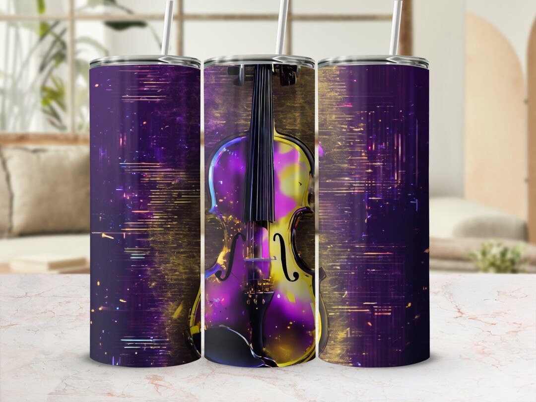 Violin Tumbler, 20oz Tumbler With Straw, Gift for Her, Gift for Him ...