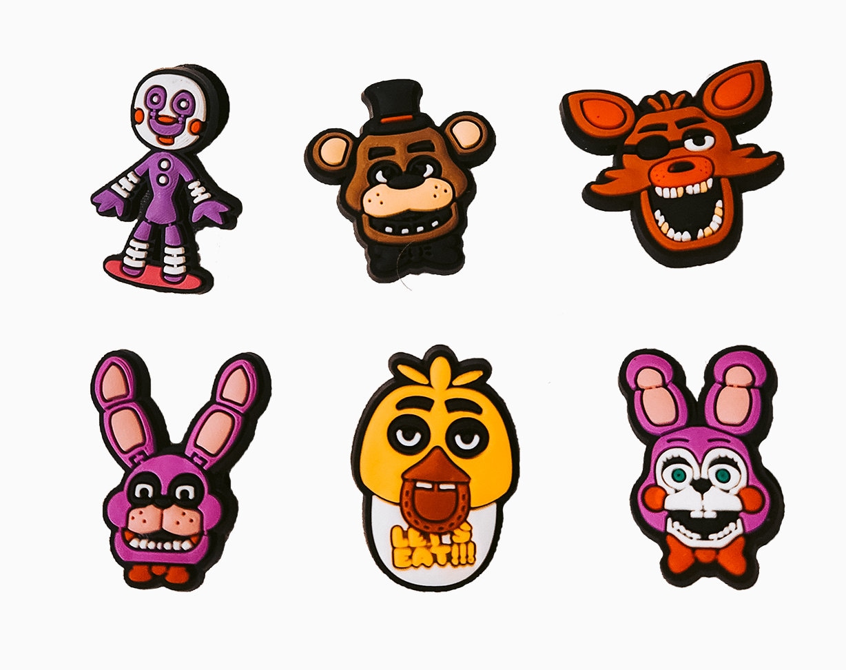 Five Nights FNAF Shoe Charms. PVC Gamer Charms - Etsy
