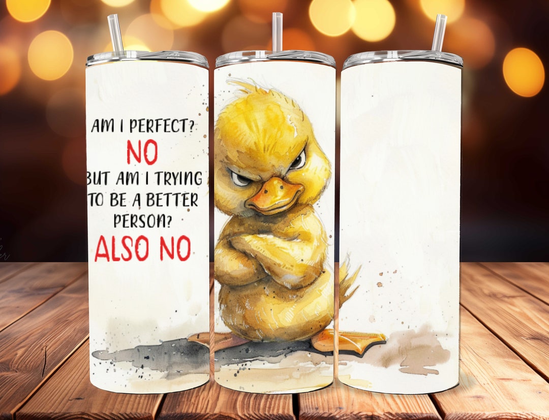 Sassy Duck Tumbler, 20 Oz Skinny Tumbler, Funny Duck, Duck, Cute Duck ...