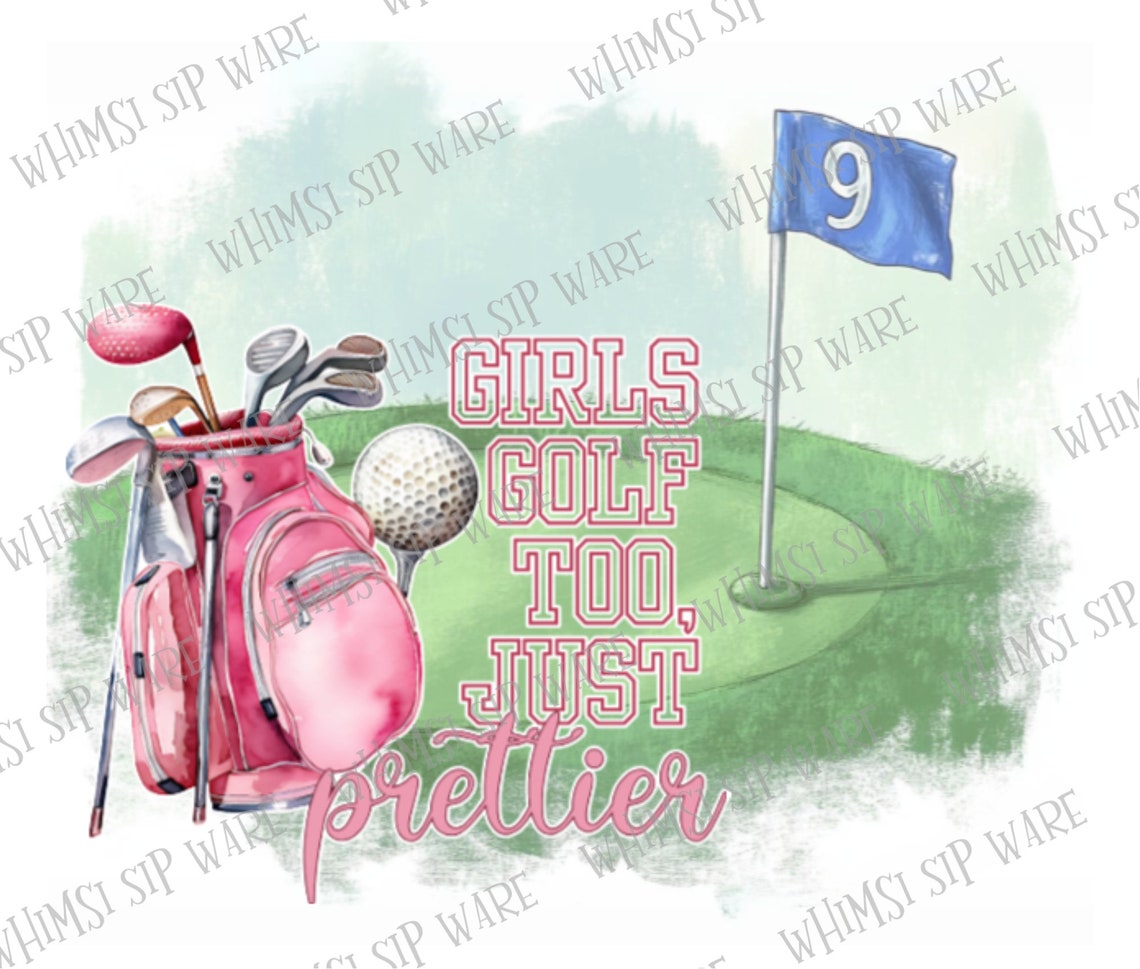 Girls Golf Too, 20 Oz Skinny Tumbler, Personalized Cup, Golf Bag ...