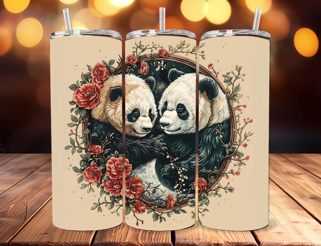 Panda Tumbler Wrap, 20oz Tumbler Wrap, Panda Png, Panda Tumbler Png ...