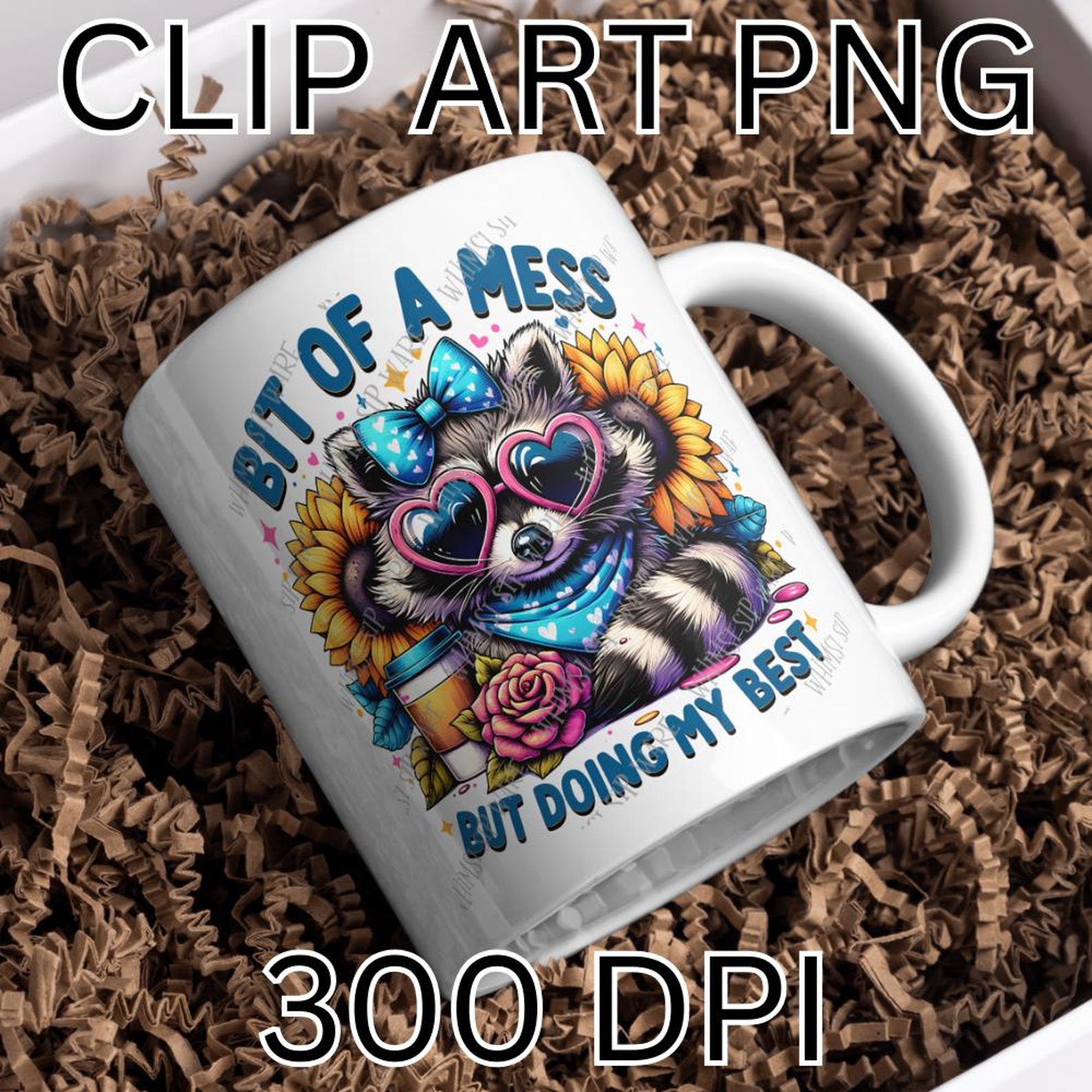 Bit of a Mess but Doing My Best Anxiety PNG, Funny Design, Sublimation ...
