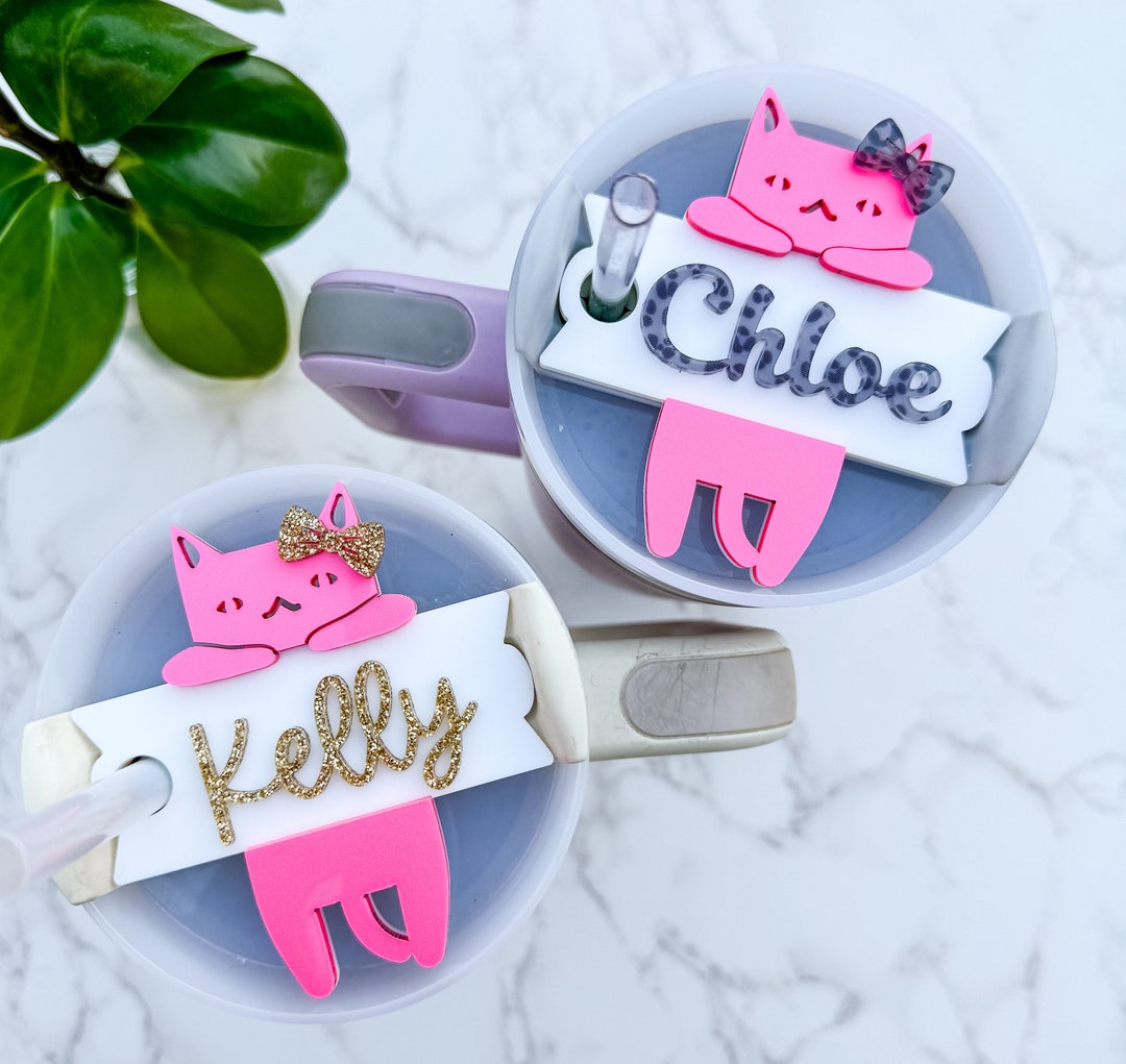 Personalized Cat Name Tag for Stanley H2.0 Tumbler (30oz/40oz) - Etsy